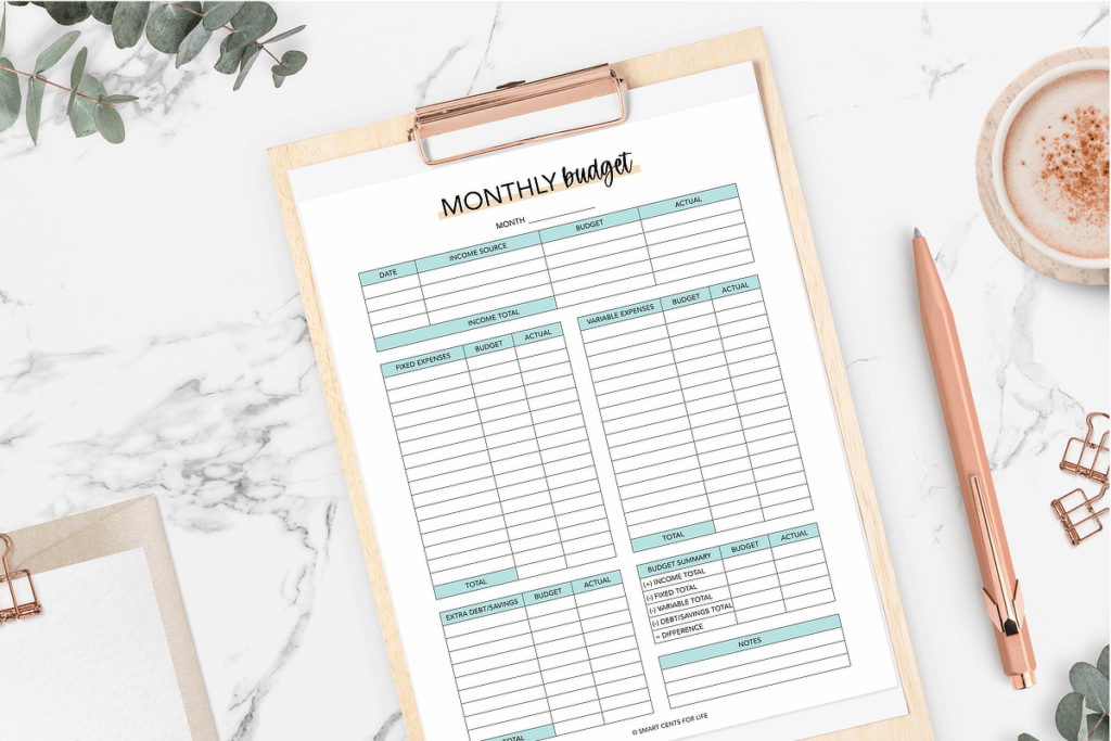 Free Monthly Budget Worksheet (Printable PDF) | Smart Cents For Life