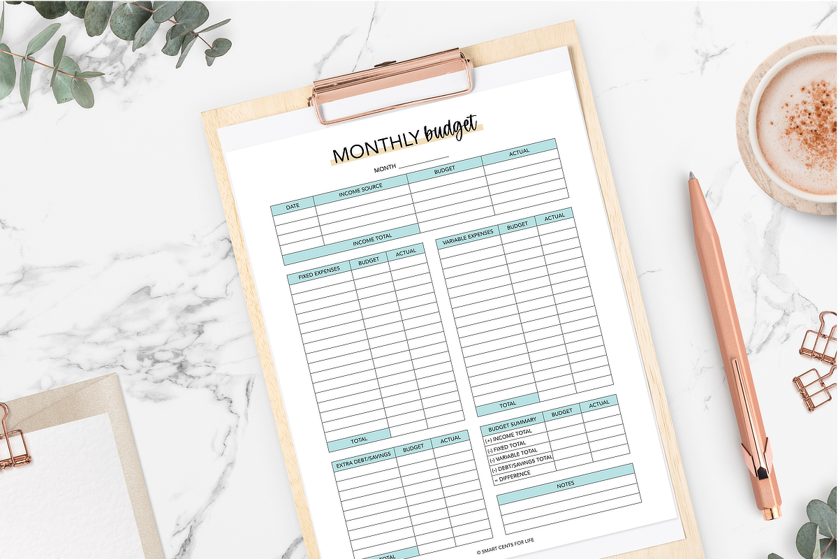 Free Monthly Budget Worksheet (Printable PDF) | Smart Cents For Life